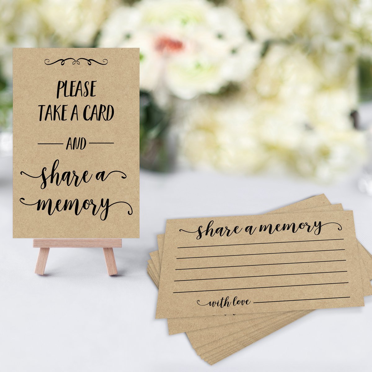 Share a Memory Cards - Celebration of Life, Set of 25, Rustic Kraft ...